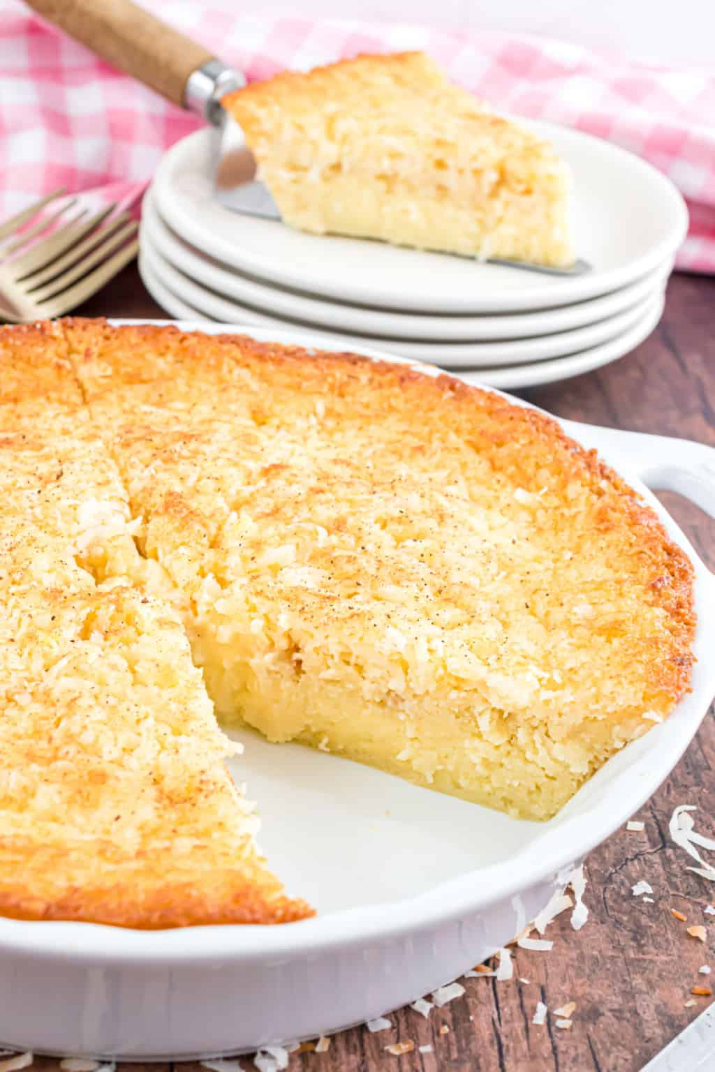 Impossible Coconut Pie Recipe - Shugary Sweets