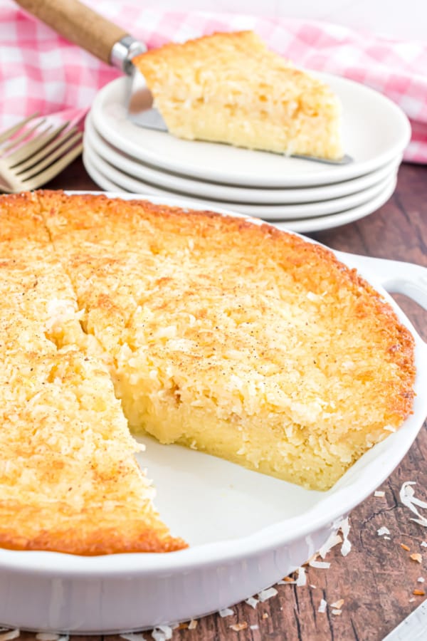 Impossible Coconut Pie Recipe - Shugary Sweets