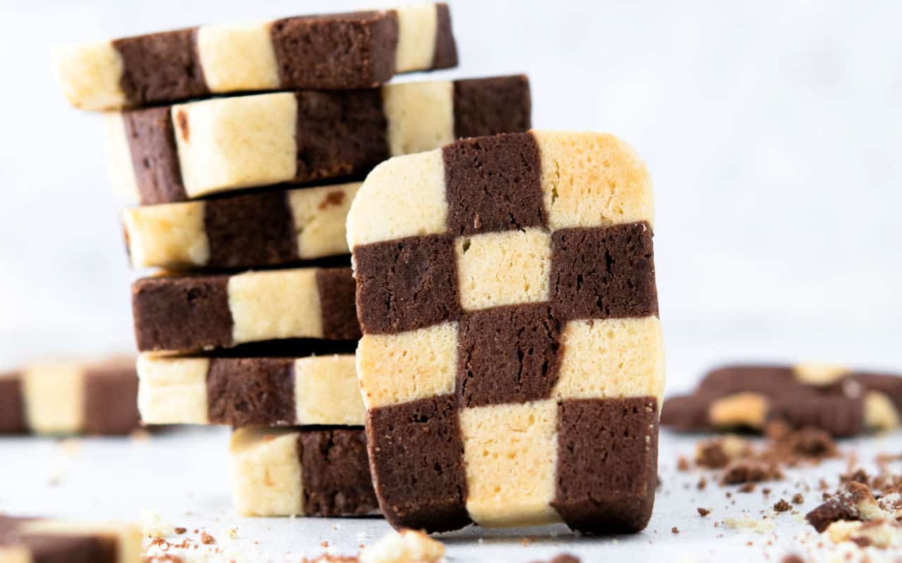 Checkerboard Cookies Recipe - Shugary Sweets