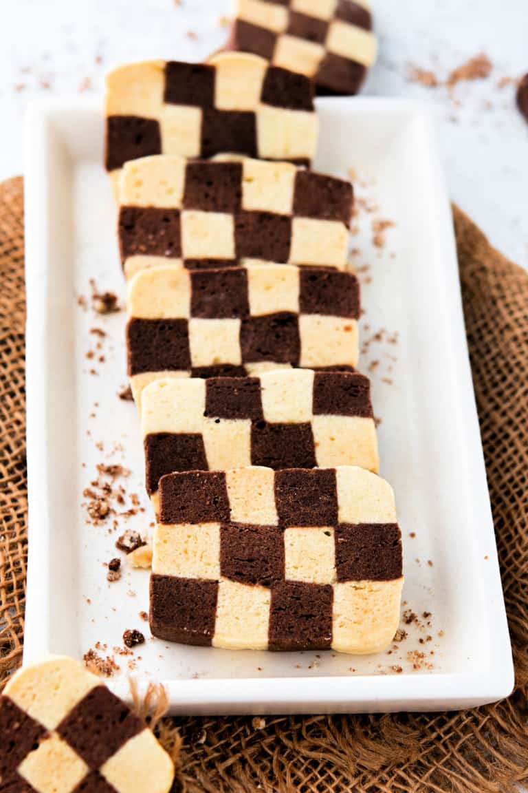 Checkerboard Cookies Recipe - Shugary Sweets