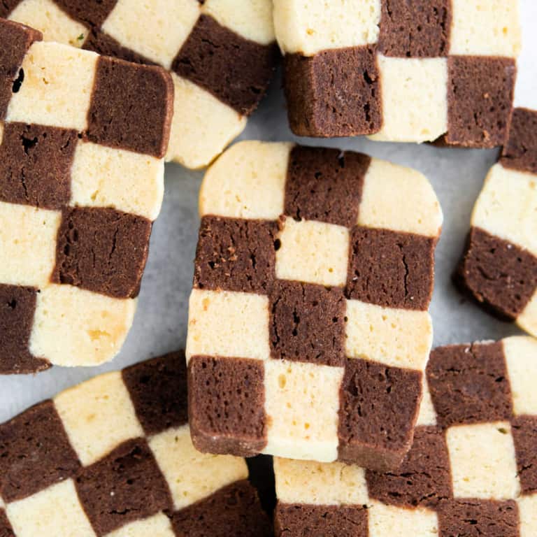 Checkerboard Cookies Recipe - Shugary Sweets