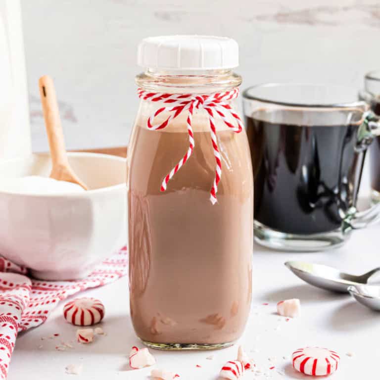 Homemade Peppermint Mocha Coffee Creamer Recipe