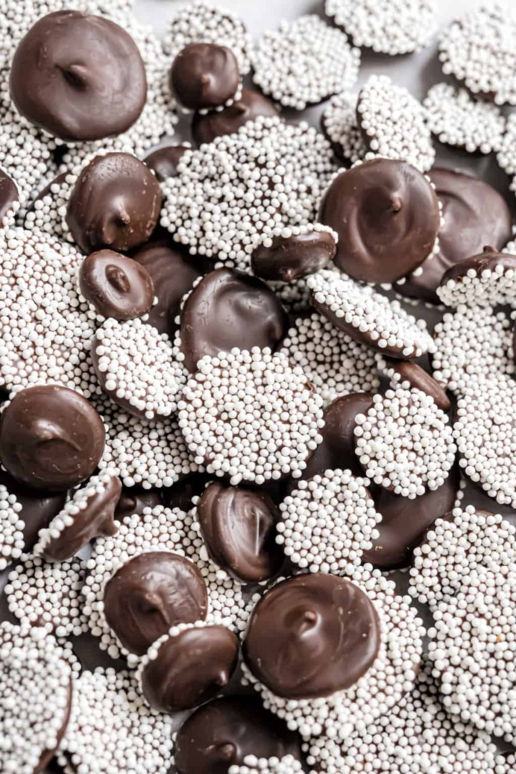 Homemade Chocolate Nonpareils Candy