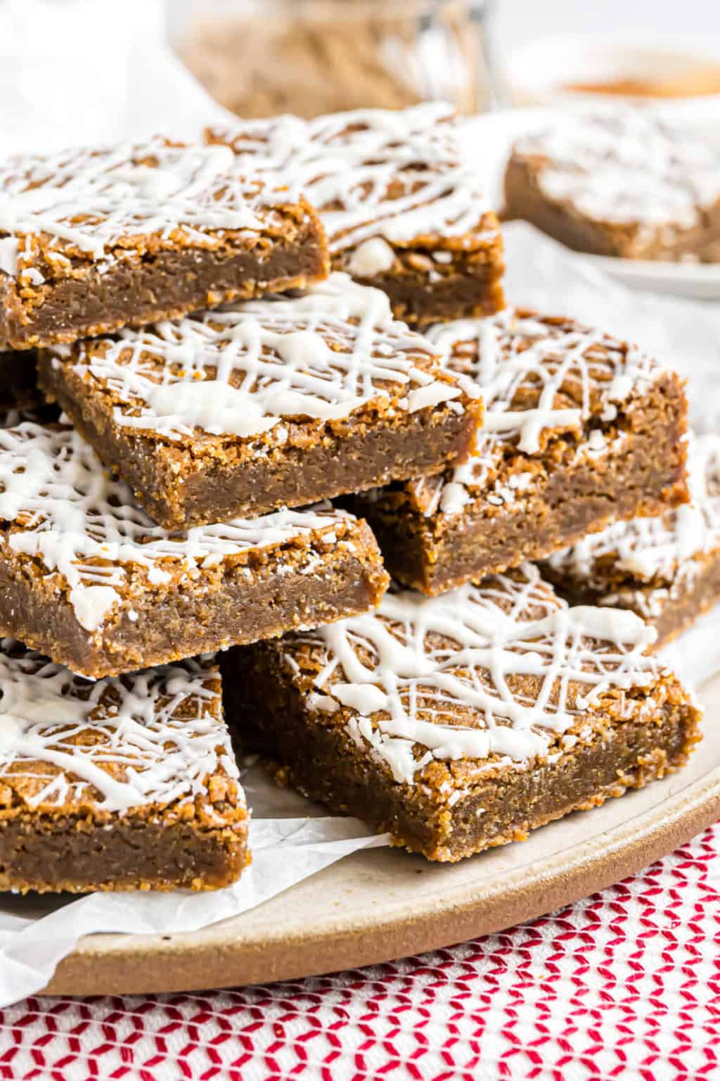 Gingerbread Blondies with White Chocolate