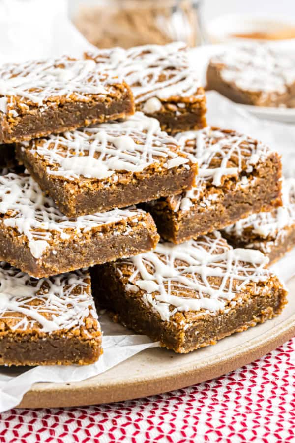 Gingerbread Blondies with White Chocolate