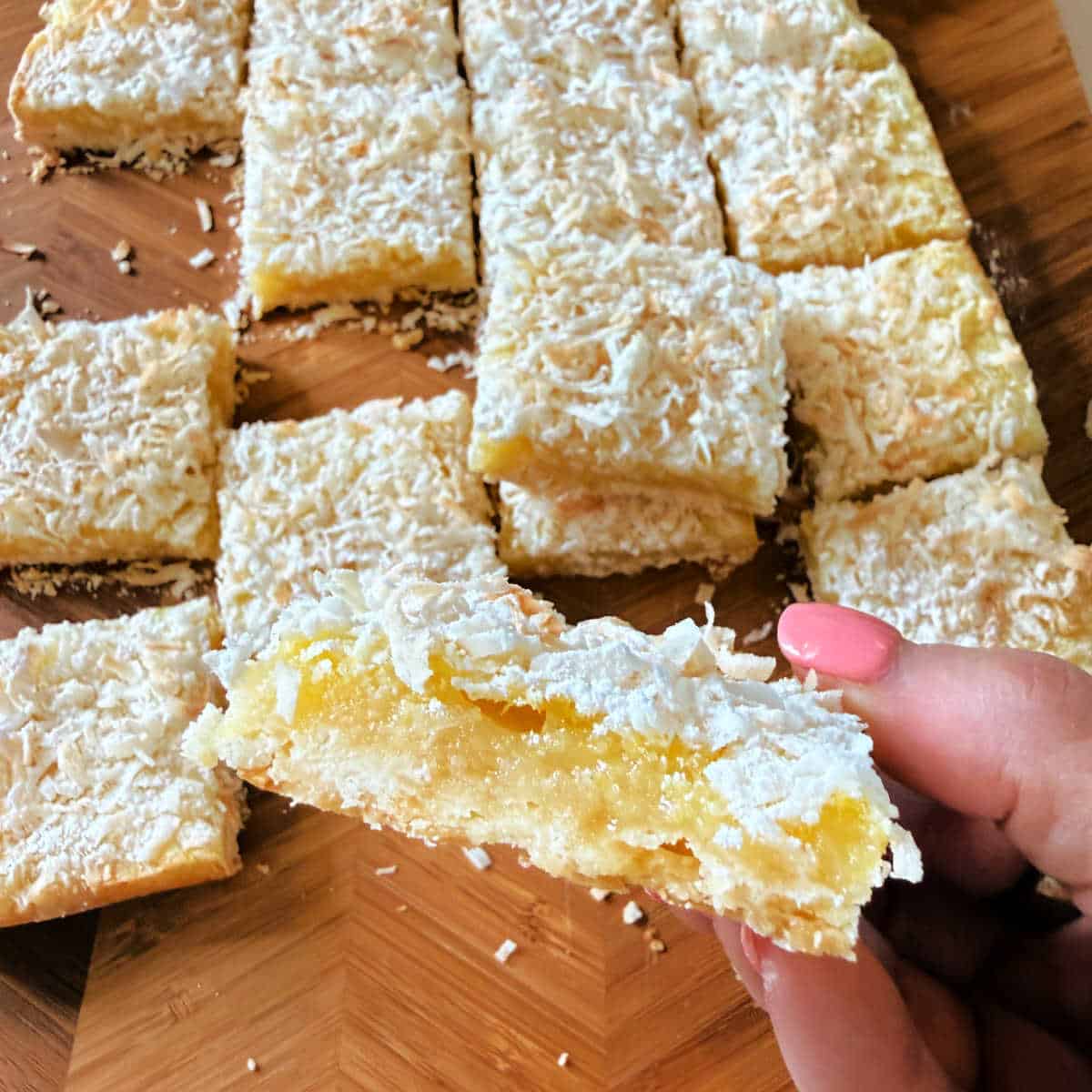 Lemon Coconut Bars - Shugary Sweets
